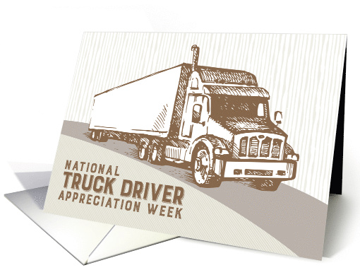 Illustrated National Truck Driver Appreciation Week Card 1556546